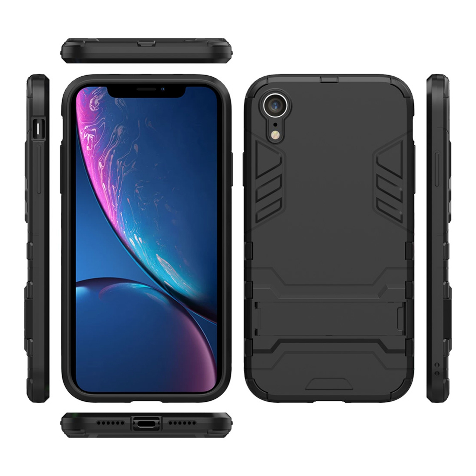 Slim Armour Tough Shockproof Case for Apple iPhone XR (Black)